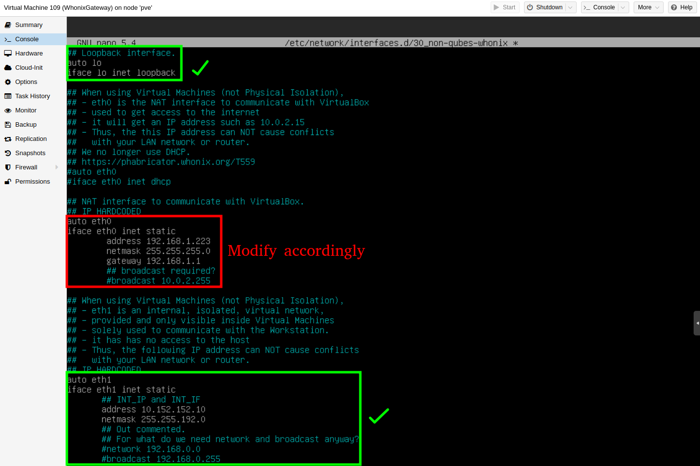 How to Install Whonix Gateway CLI on Proxmox – DFT Wiki